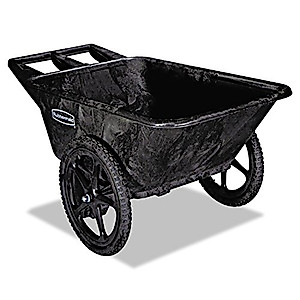 Rubbermaid Big Wheel 5642 Black Utility Agriculture, Nursery & Farm Cart, 58"L x 32-3/4"W x 28-1/4"H