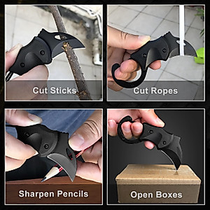 Joycube Small Pocket Knife for Men Women, Carabiner Mini Keychain Knife, EDC Box Cutter, Folding Knives for Indoors Outdoors, Gifts Stocking Stuffers for Him and Her