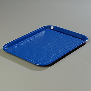 Carlisle FoodService Products Cafe Plastic Fast Food Tray, 14" x 18", Blue