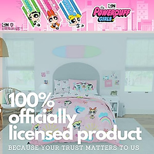 Franco Collectibles Powerpuff Girls Bedding 7 Piece Super Soft Comforter and Sheet Set with Sham, Queen, (100% Official Licensed Product)