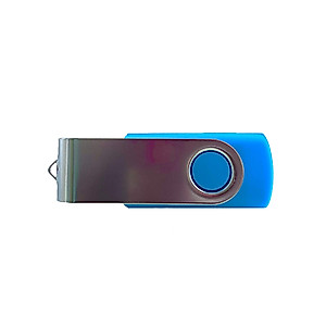 1GB Flash Drives Bulk Two Pack (Blue) 2.0 USB Memory Storage Bundle with (2) Everything But Stromboli Lanyards & (3) Stickers for Labeling Flashdrive