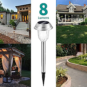 Nekteck Solar Lights Outdoor, 6 Pack Solar Pathway Lights Waterproof, Landscape Lighting Solar Powered, Wireless Solar Garden Lights Decorative for Yard, Patio, Landscape and Walkway