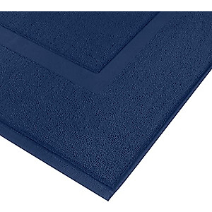 Utopia Towels Bundle Pack of 600 GSM Bath Sheet Set (2-Pack) and Banded Bath Mats (2-Pack) – 100% Ring-Spun Cotton – Highly Absorbent – Soft & Luxurious – Navy