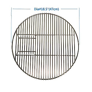 BBQSTAR Grill Grate 18.5-inch Round Stainless Steel Cooking Grate for Large Big Green Egg, Vision, Kamado Joe Classic Joe Series Kamado Ceramic Charcoal Grills