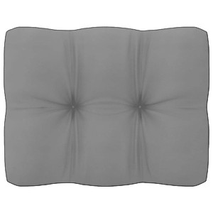 vidaXL Patio 2-Seater Sofa with Cushions - Solid Pinewood Construction - Outdoor Garden Furniture with Flexible Modular Design - Gray Cushions Included