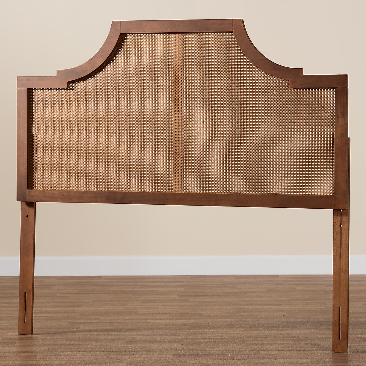 Baxton Studio Mid-Century Headboard, King, Walnut Brown