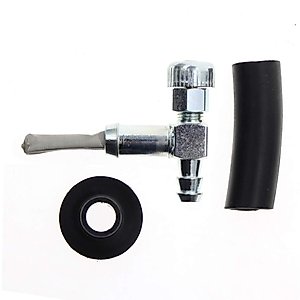 Fuel Gas Tank Grommet & Shut-Off Valve for Generators Craftsman Coleman Generac Snowblower Snow Thrower, 33/64" Fuel Gas Tank Grommet & Shut-Off Valve by Carbhub