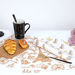 Wax Paper Sheets Sandwich Wrap Paper - 10x14" Food Wrapping Paper Liners, Grease Resistant Picnic Paper Sheets for Basket Bread Restaurants BBQs Parties (100Pcs)