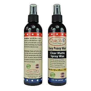 Dixie Belle Easy Peasy Spray Wax | Clear Matte Sprayable Wax for DIY Projects | Durable Carnauba Wax for Furniture, Projects