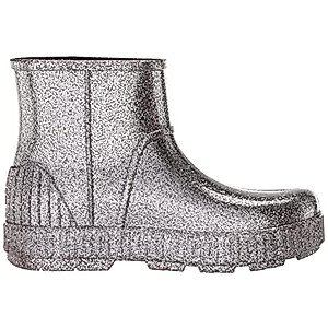 UGG Women's DRIZLITA Rain Boot, Glitter Grey, 9