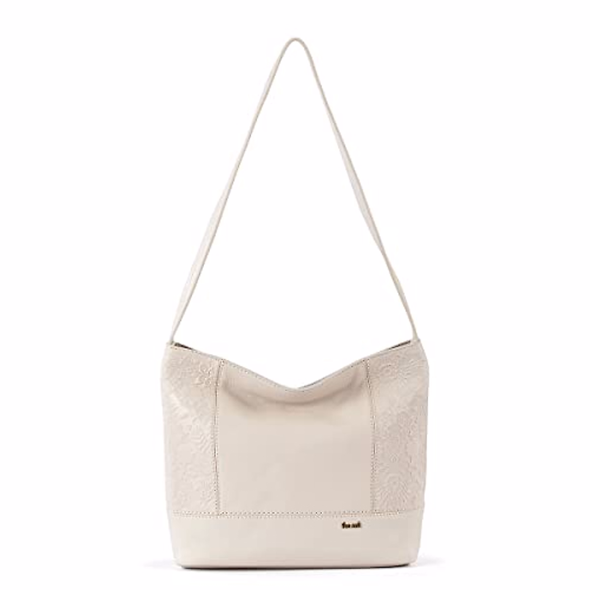 The Sak womens De Young Leather Hobo Bag, Stone Floral Embossed, One Size US