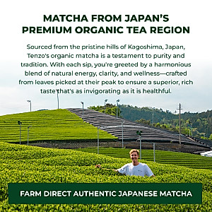 Tenzo Matcha Green Tea Powder - Matcha Powder USDA Organic Premium Grade - Authentic Japanese Matcha Tea - Original Matcha Latte Powder - BetterBoost (1.06 Ounce)