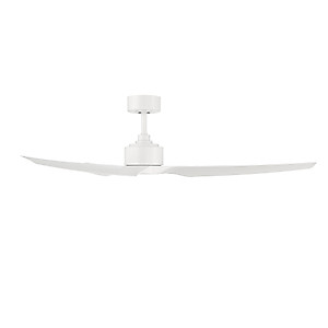 WAC Smart Fans Stella Indoor and Outdoor 3-Blade Smart Home Ceiling Fan 60in Matte White with Remote Control works with Alexa and iOS or Android App (NO LED LIGHT KIT)