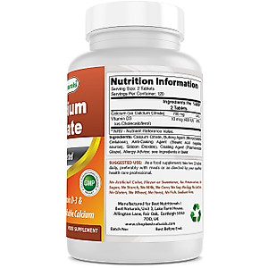 Best Naturals Calcium Citrate with Vitamin D-3 240 Tablets (240 Count (Pack of 1))