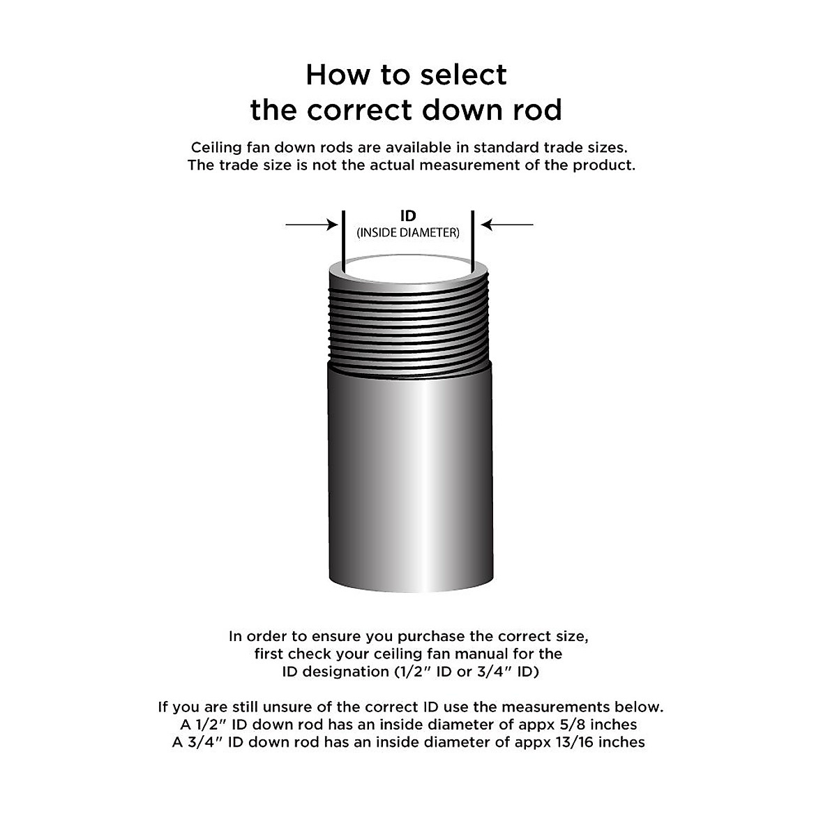 Westinghouse 7752700 Ceiling Fan Down Rod 24 Inch Brushed Nickel Finish 3/4 Inch Diameter