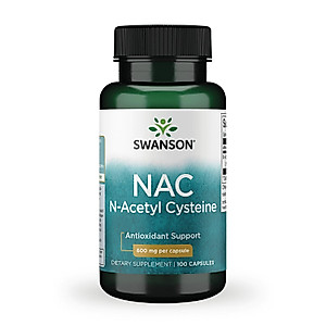Swanson Premium Brand NAC N-Acetyl Cysteine - 600 mg, 100 Capsules - Antioxidant and Cellular Health Support Supplement