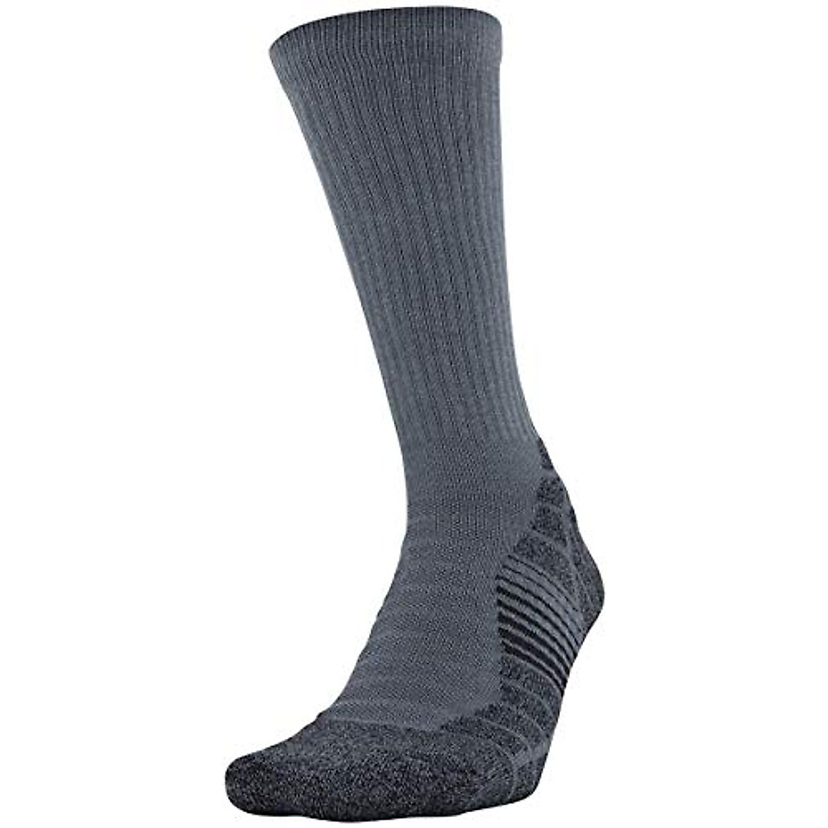 Under Armour Adult Elevated Performance Crew Socks, 3-Pairs , Pitch Gray 1 Assorted , Large
