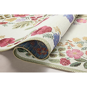 Loloi Rifle Paper Co. x Perennial Cream 6'-7" x 9'-4" Area Rug