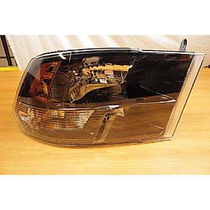 Mopar Dodge Ram 1500 2500 3500 Set Of Black Bezel Halogen Headlights OEM