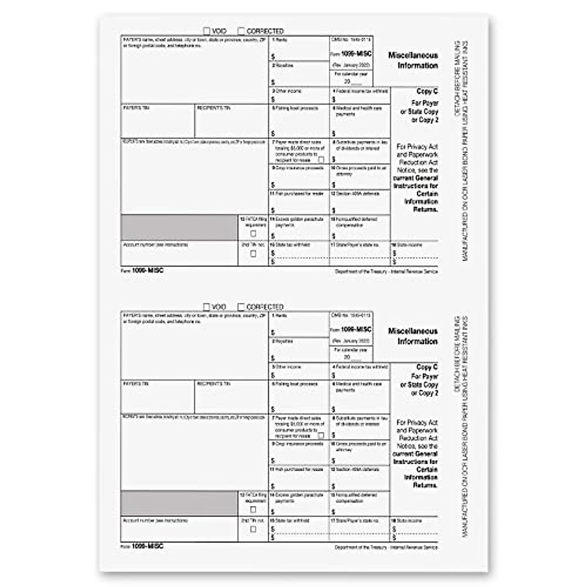 1099 MISC Forms 2023, 1099 MISC Laser Forms IRS Approved Designed for Quickbooks and Accounting Software 2023, 4 Part Tax Forms Kit, 25 Vendor Kit - Total 54 (105) Forms