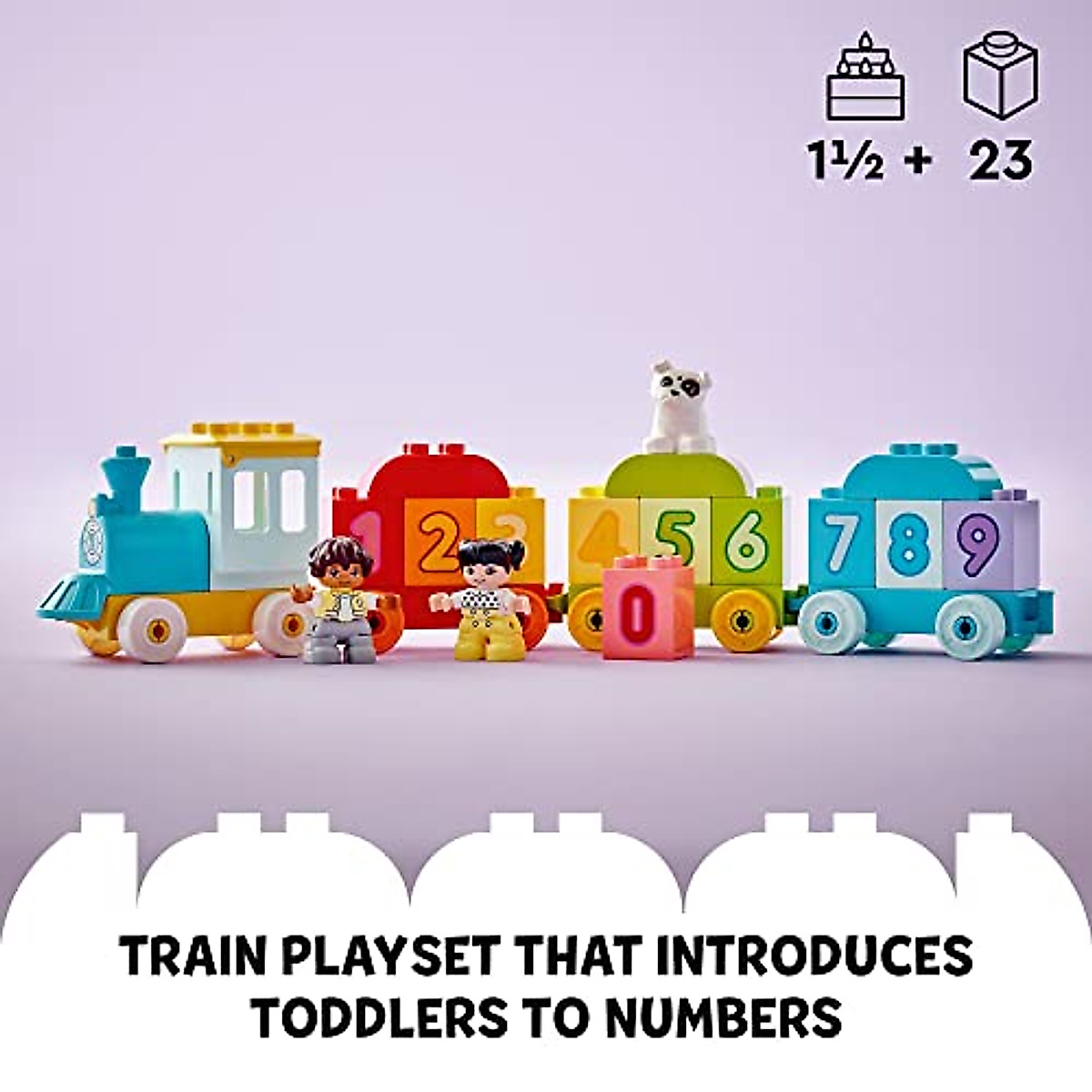 LEGO DUPLO My First Number Train - Learn to Count 10954 Building Toy; Introduce Boy and Girl Toddlers Age 2,3,4,5 Year Old to Numbers and Counting; New 2021 (23 Pieces)