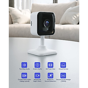 Xbro Security Camera/Baby Monitor, 1080P HD Indoor Camera Includes Night Vision, Motion &Sound Detection, 2-Way Audio, Cloud & SD Card Storage, Compatible with Alexa and Google Assistant
