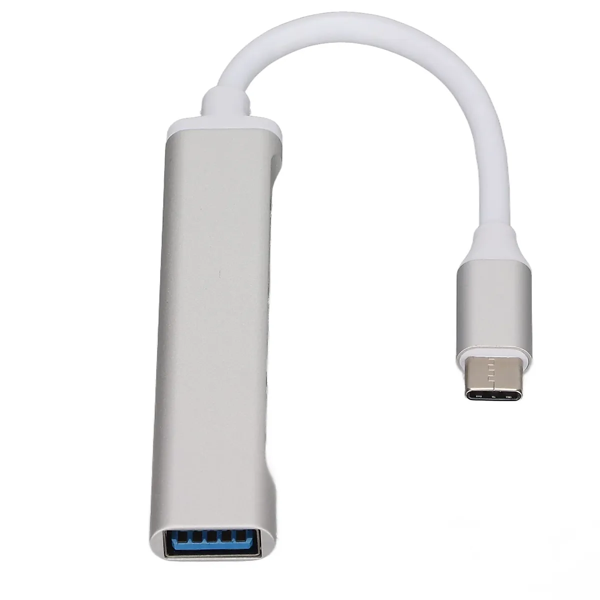 ASHATA USB C Hub, 4 in 1USB C to USB with 1 USB3.0 3 USB2.0 Ports, Mini Portable USB C Hub Adapter, for Laptop, Mouse, Keyboard, Hard Disk, Mobile Phone, Tablet(Silver)