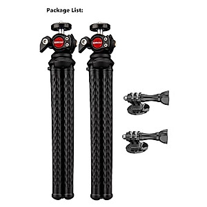 Lammcou Flexible Action Camera Tripod for GoPro Hero 11 10 9 8 Insta360, Bendable Small Mini Action Camera Gorrila Tripod - Perfect for Travel and Adventure