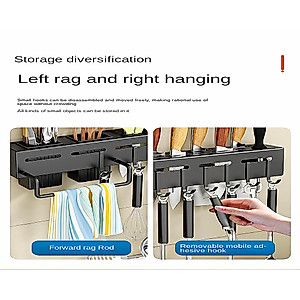 Anditribo 20-Inch Kitchen Organizer - Stainless Steel Non-Hole Hooks,storage Organizer flatware Wall Mounted for Knives, Spoons, Forks Utensil racks