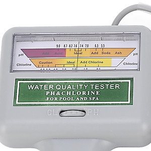 MOUMOUTEN Portable PH Tester - Meter Swimming Pool Spa Water Quality Monitor Checker Water Quality Monitor Spa Pool Water pH Tester Water Quality Tester Level