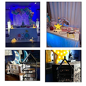 Wanxing Decorative LED Crescent Moon Cloud and Star Night Lights Lamps Marquee Signs Letters for Baby Nursery Decorations Gifts for Children (Moon Cloud and Star)