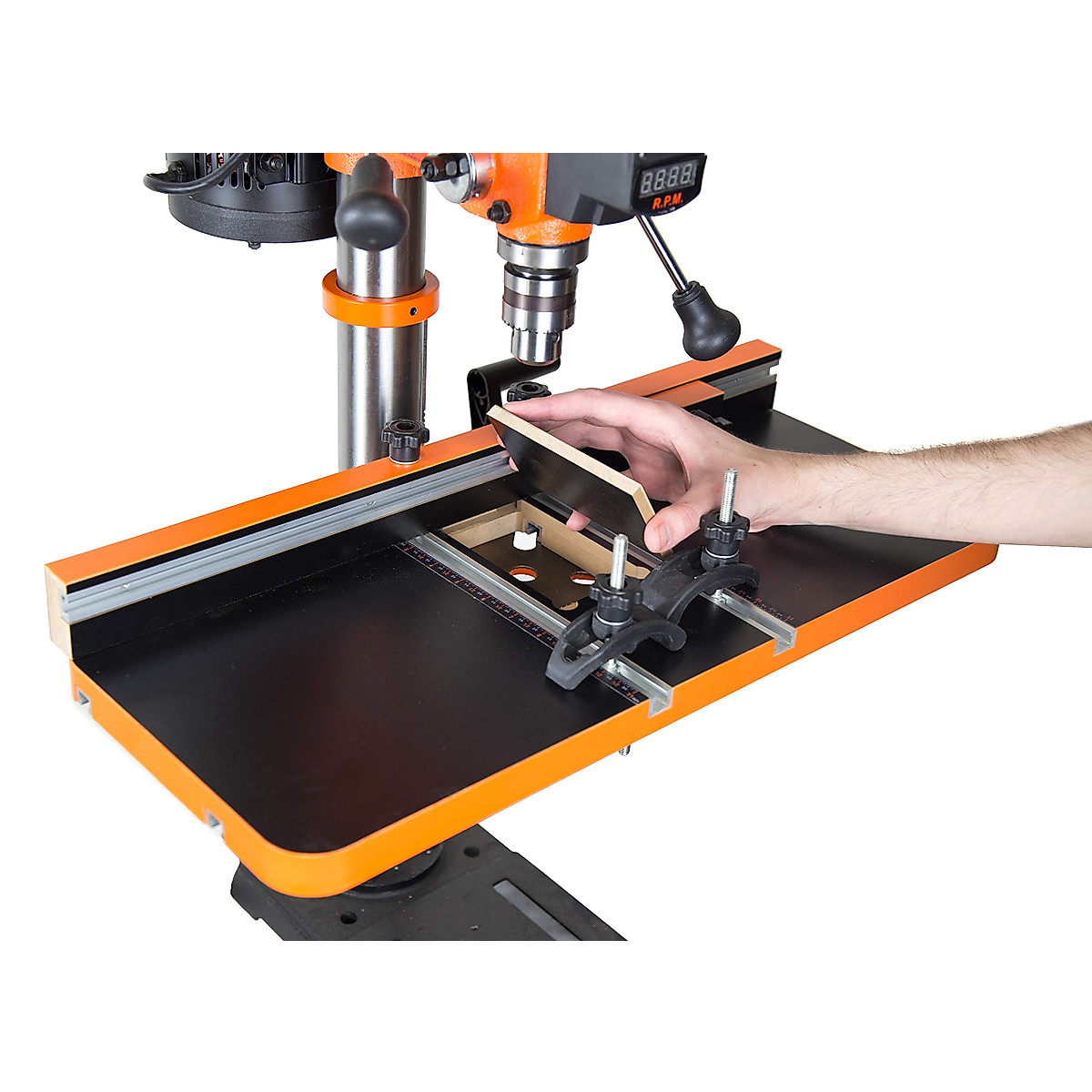 WEN DPA2513 24-by-12-Inch Drill Press Table with an Adjustable Fence and Stop Block