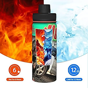 Mozzys Tumbler 18 oz Stainless Steel Sports Insulated Kettle Travel Drinking Cup Water Bottle with Lid