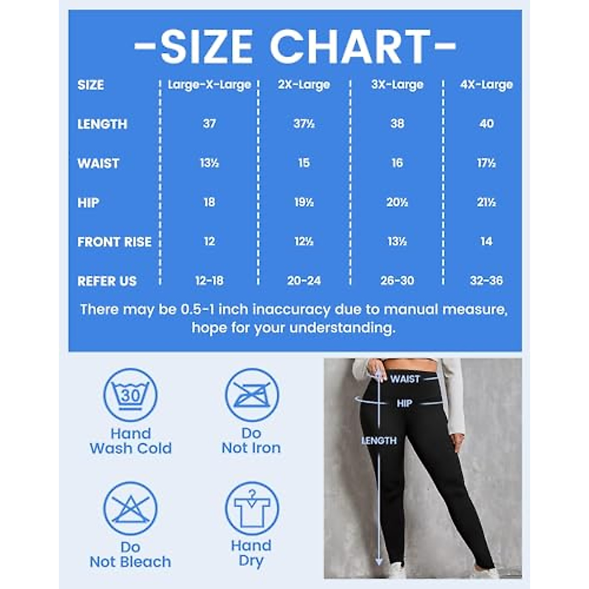 GAYHAY 3 Pack Plus Size Leggings for Women - Tummy Control X-Large - 4X High Waist Stretchy Pants for Workout Yoga Running​ Black/Black/Black