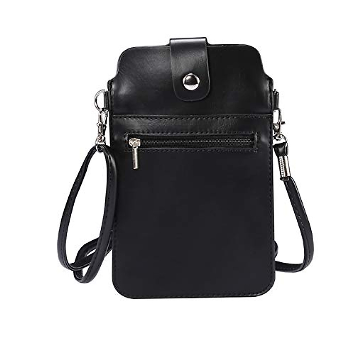 Lightweight Cell Phone Touch Screen Crossbody Bag Travel Shoulder Purse Wristlet Clutch Handbags, Black