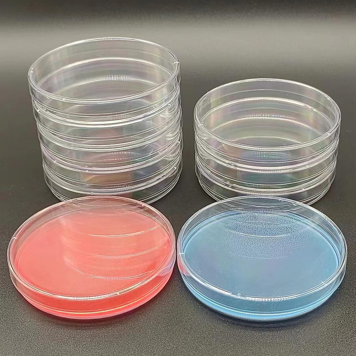 Pack of 10 Plastic Petri Dish with Lid, 90mm Diameter x 15mm Depth Plastic Petri Dish, Supplies for School Experiment Projects, Laboratory, Clear Petri Dish for Theme Party Events