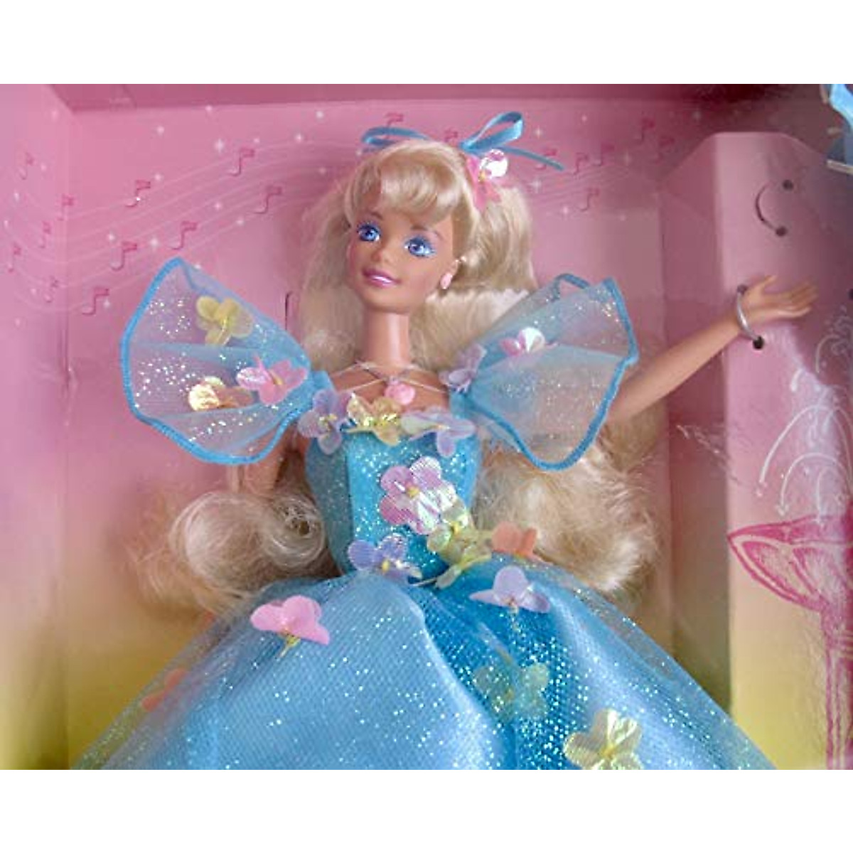 Mattel Songbird Barbie Doll w Real Singing Songbird Balances on Fingertip! (1995)