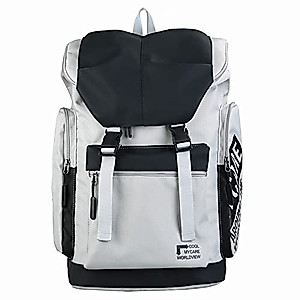 Verdancy Kawaii Backpack for Teen Girls Boys Aesthetic Bookbag Schoolbag Daypack Casual Bag for School College (Gray)