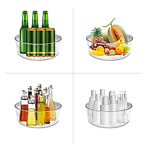 Kacua Lazy Susan, 9-Inch Turntable Kitchen Organizer, Organization and Food Storage Container for Cabinets, Pantry, Fridge, Countertop, Kitchen, Vanity, Clear