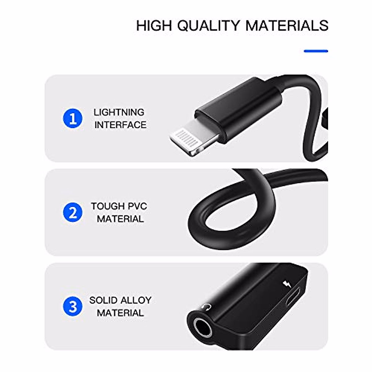 Headphone Adapter Lightning to 3.5mm AUX Audio Jack and Charger Extender Dongle Earphone Headset Splitter Compatible with iPhone 11 12 Mini pro max xs xr x se2 8 7Plus for Ipad Air Cable Converter