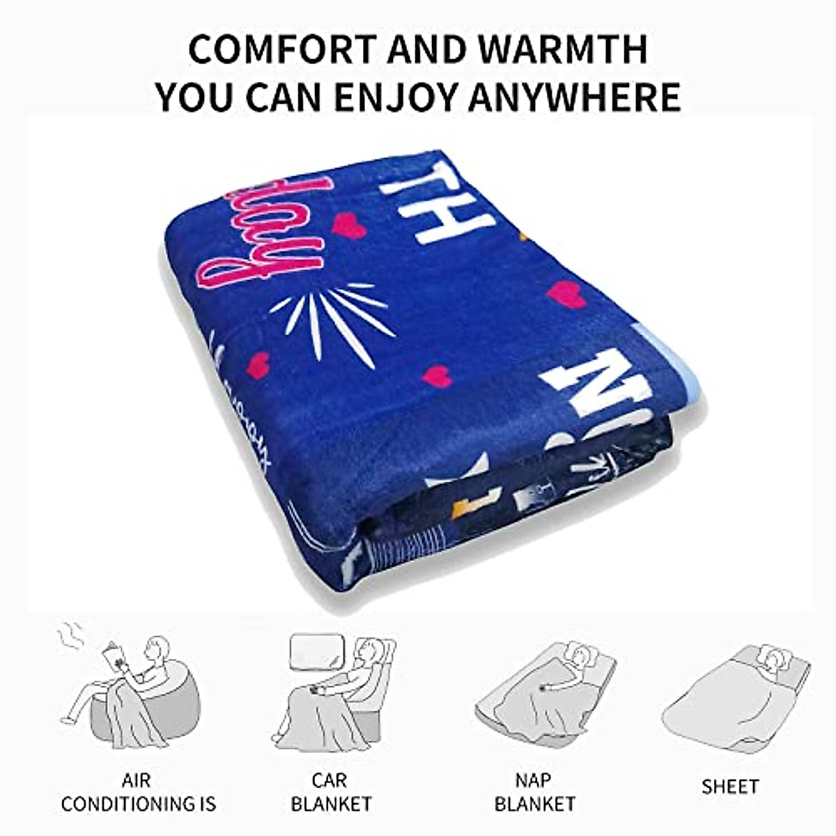 40th Birthday Gifts for Women 40 Year Old Birthday Gifts 40 Year Blanket Gifts 40th Funny Gift Idea 40th Birthday Gift Ideas Gifts for 40 Year Old Female Women Girl Bestie Sister (40th, 50"x60")