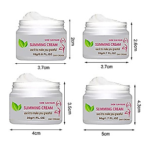 Asdf586io Fat Burning Slimming Cream for Belly and Body, Figure Shaping Body Scrubs for Fitness, Lose Weight, Promote Abdominal Fat Burning White 20g