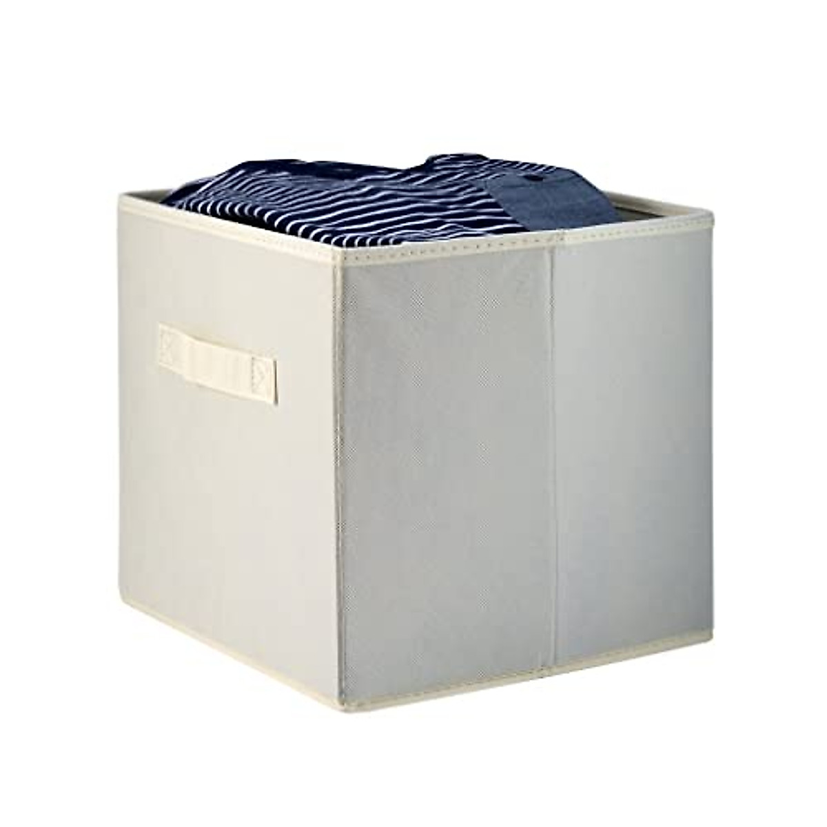 (8 PACK) Foldable storage boxes - Cube Basket storage bins - Beige collapsible