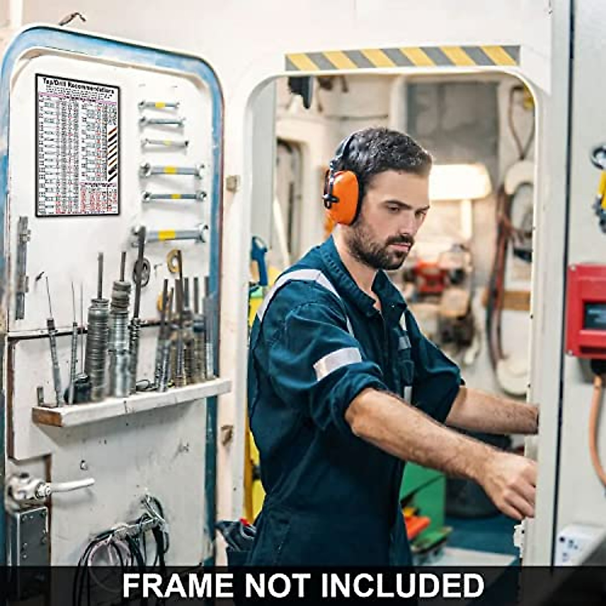 BEAWART Tap Drill Poster Tap Drill Recommendations Chart with Machine Screw, Fractional and Metric Sizes Canvas Wall Art Hanging for CNC Shop, Garage, Toolbox, Green Poster