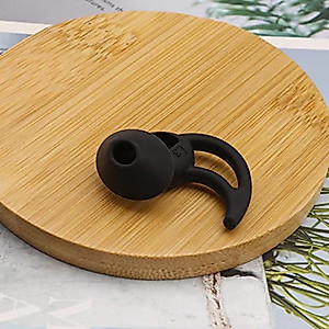 3 Pairs Earbuds Cover Silicone Earhooks Ear Loops in-Ear Earbuds Tips with Wings Compatible with Bo-se QuietComfort and Sport Earphones S M L Black