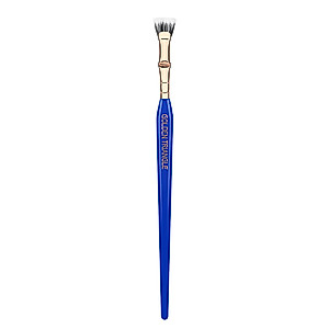 Bdellium Tools Professional Makeup Brush - Golden Triangle 730 Bent Mascara Fan - With All Vegan and Soft Synthetic Fibers, For Applying Mascara (Blue, 1pc)