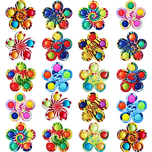20 Pcs Pop Bubble Fidget Spinners for Party Favors, Hand Fidget Bulk Toys for Classroom Prizes, Halloween Christmas Valentine Gifts for Kids Goodie Bag Stocking Stuffers