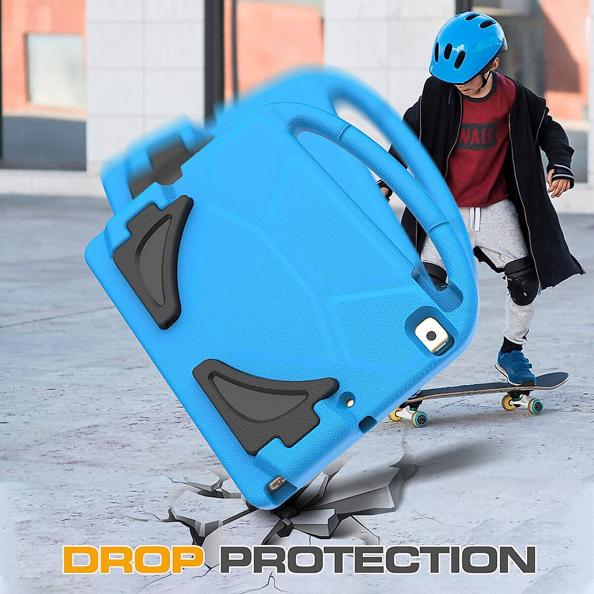 MOXOTEK Kids Case for iPad 10.2 & 10.5, Case for iPad 9th/8th/7th Generation 10.2 Inch 2021 2020 2019, Durable Shockproof Handle Stand Protective Cover for iPad Air 3rd Gen/Pro 10.5 Inch, Blue