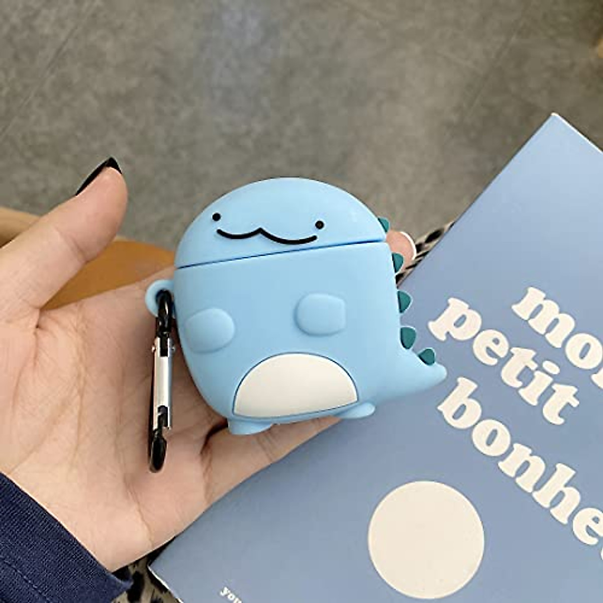 Awin Case Dinosaur Case for Airpods/Airpods 2 Case,3D Cute Cartoon Airpod Case,3D Kawaii Character Kids Teens Girls Women Dinosaur Soft Silicone case for Airpods Case/Airpods 2 Case (Dinosaur)