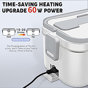 Andvon Electric Lunch Box 110V/24V Cable, Electric Food Warmer Cable for Car/Home Use 2.6FT 2 Prong AC,Heated Lunch Box Replacement Cable US